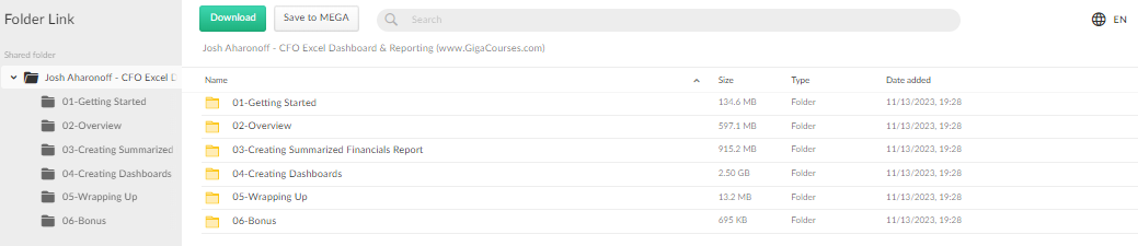 Josh Aharonoff - CFO Excel Dashboard & Reporting - Giga Courses