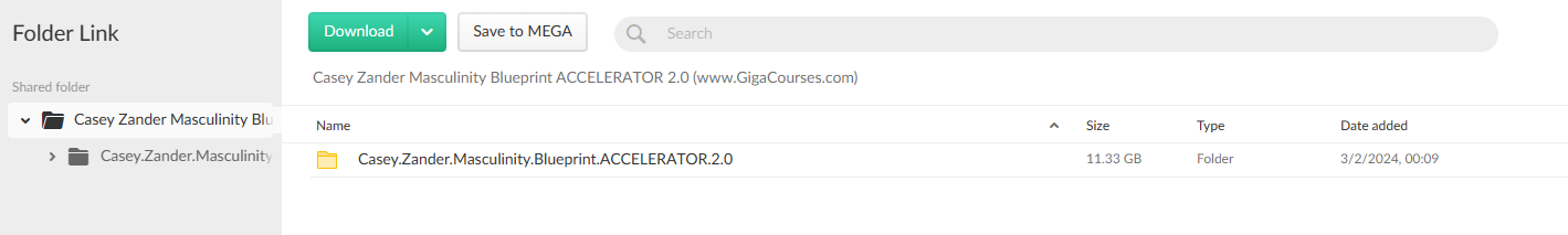 Casey Zander Masculinity Blueprint ACCELERATOR 2.0 - Giga Courses