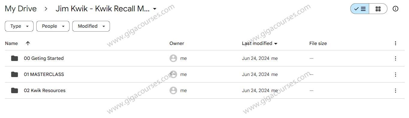 Jim Kwik - Kwik Recall Memory Masterclass - Giga Courses