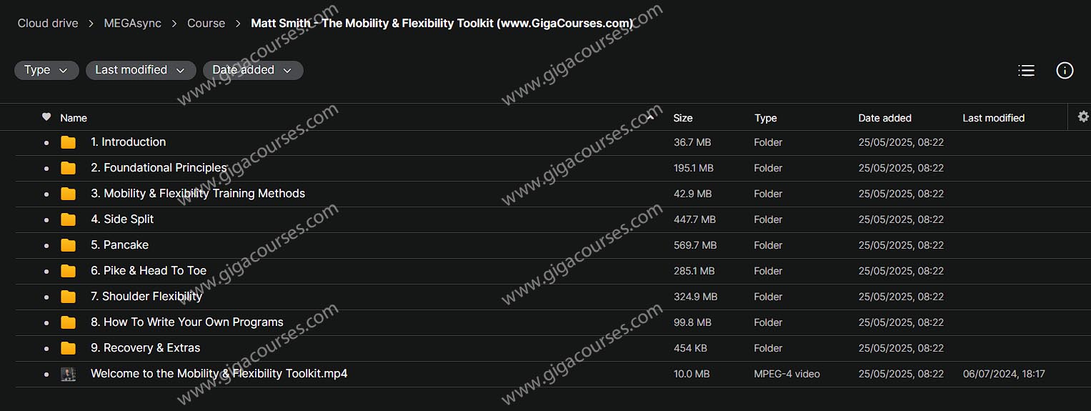 Matt Smith - The Mobility & Flexibility Toolkit - Giga Courses